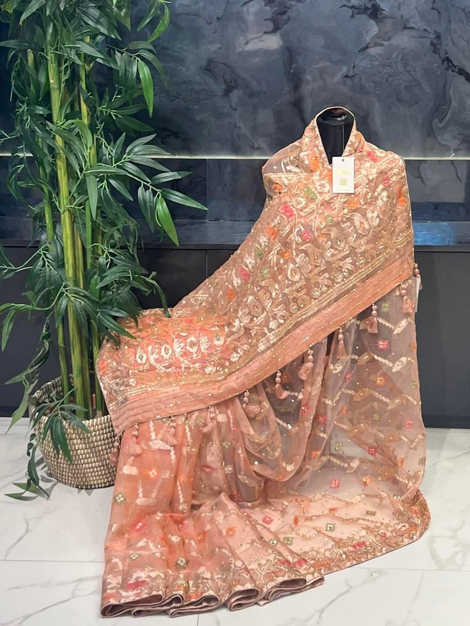 Exclusive Muslin Jamdani Saree With Karchupi Work- Color Variation ...