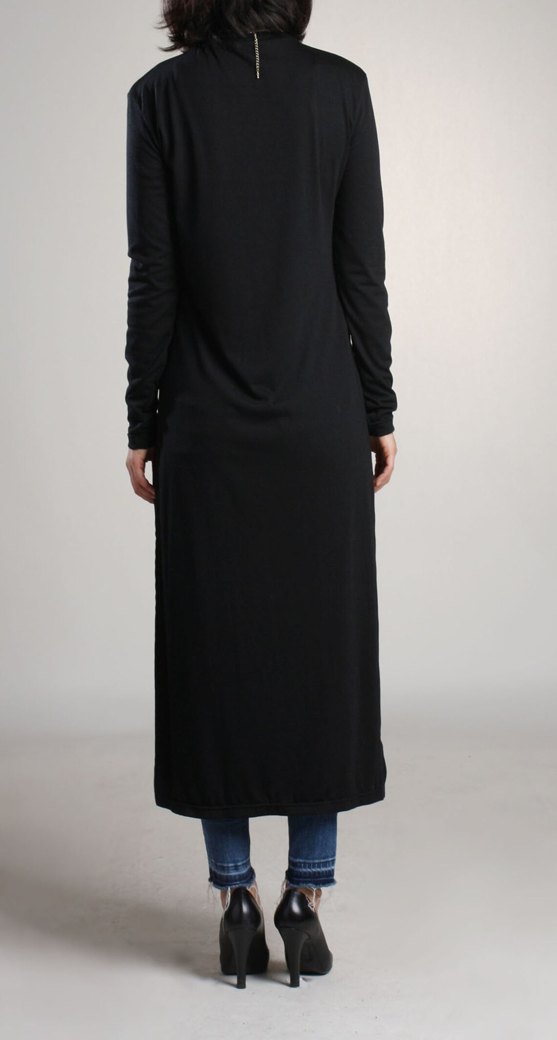 Turtleneck Long Tunic With High Slit, Front Slit Top, Plus Size ...