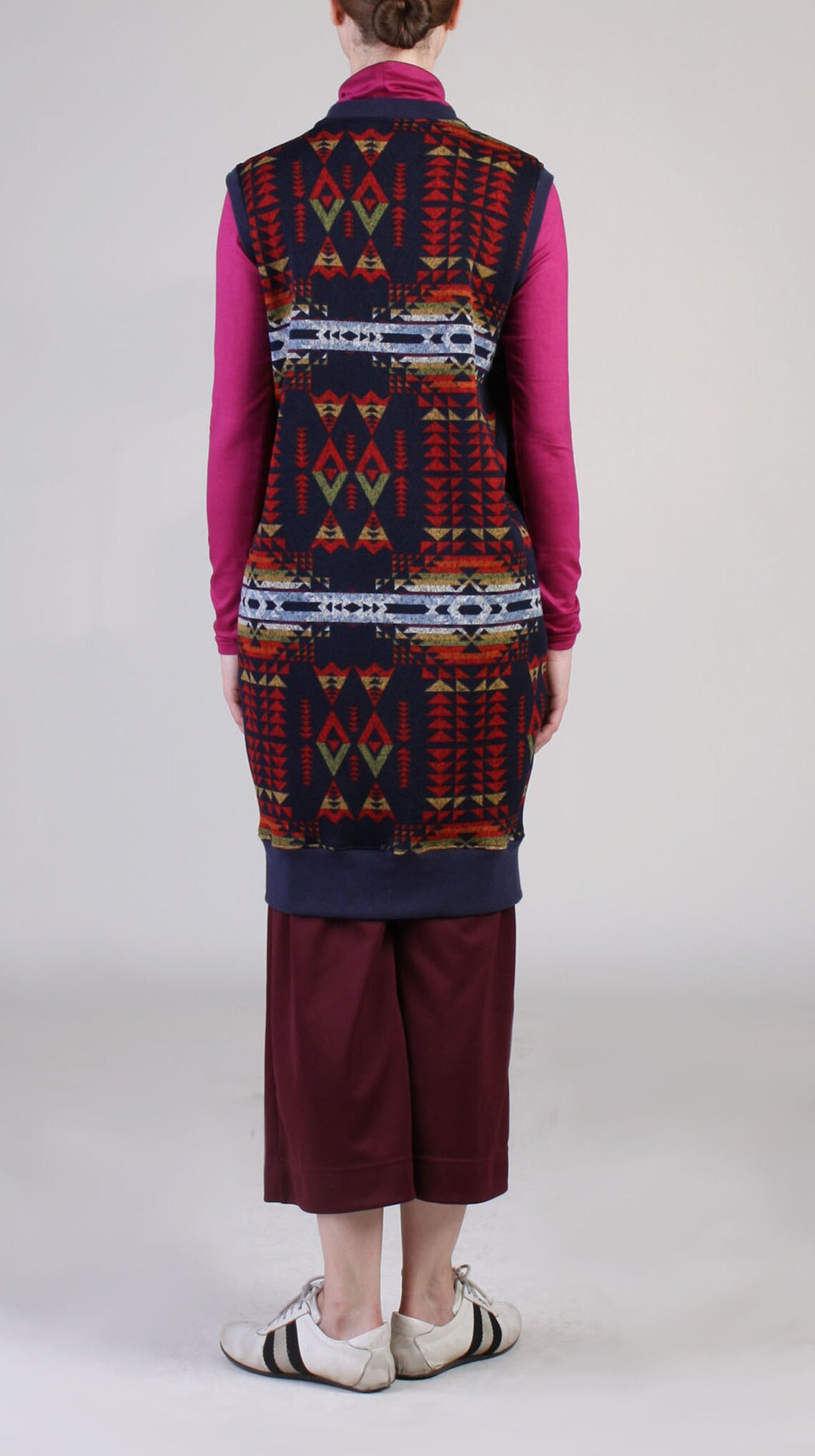 Long Winter Cocoon Vest With Patch Pockets Sweater Maxi Vest - Etsy