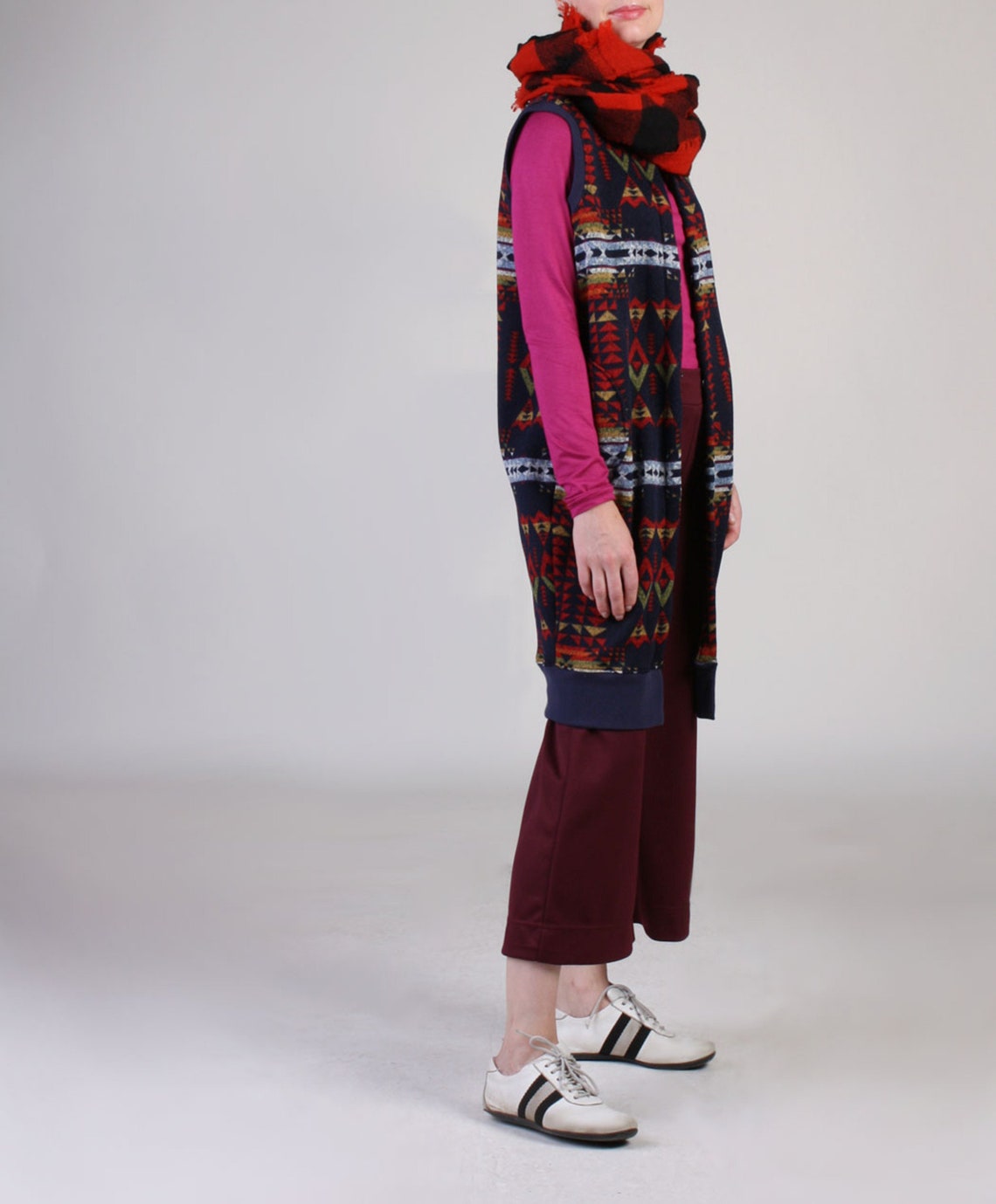 Long Winter Cocoon Vest With Patch Pockets Sweater Maxi Vest - Etsy