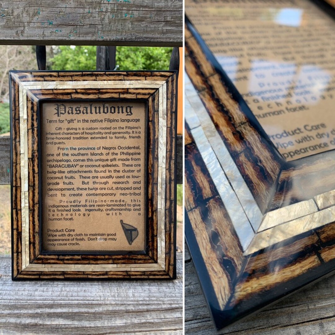 Vintage Filipino Pasalubong Picture Frame Made From Baragubay or ...