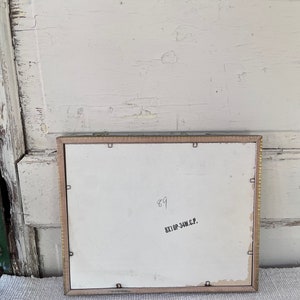 Vintage Wood Framed Lithograph Ship Print Measuring 10.75 X 8.75 ...