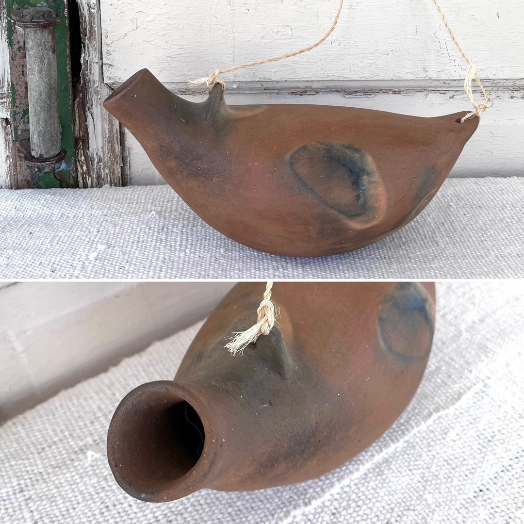 Beautiful Vintage Pai Pai Pottery Vessel/jug With Yucca Fiber Hanger ...