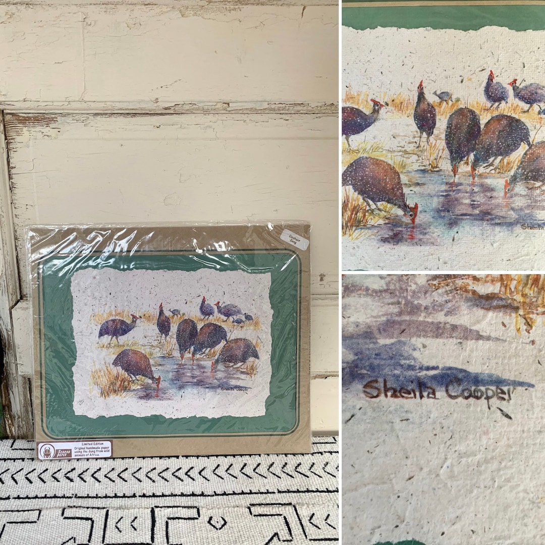 Vintage Sheila Cooper Collins Limited Edition Guinea Hen Print on ...