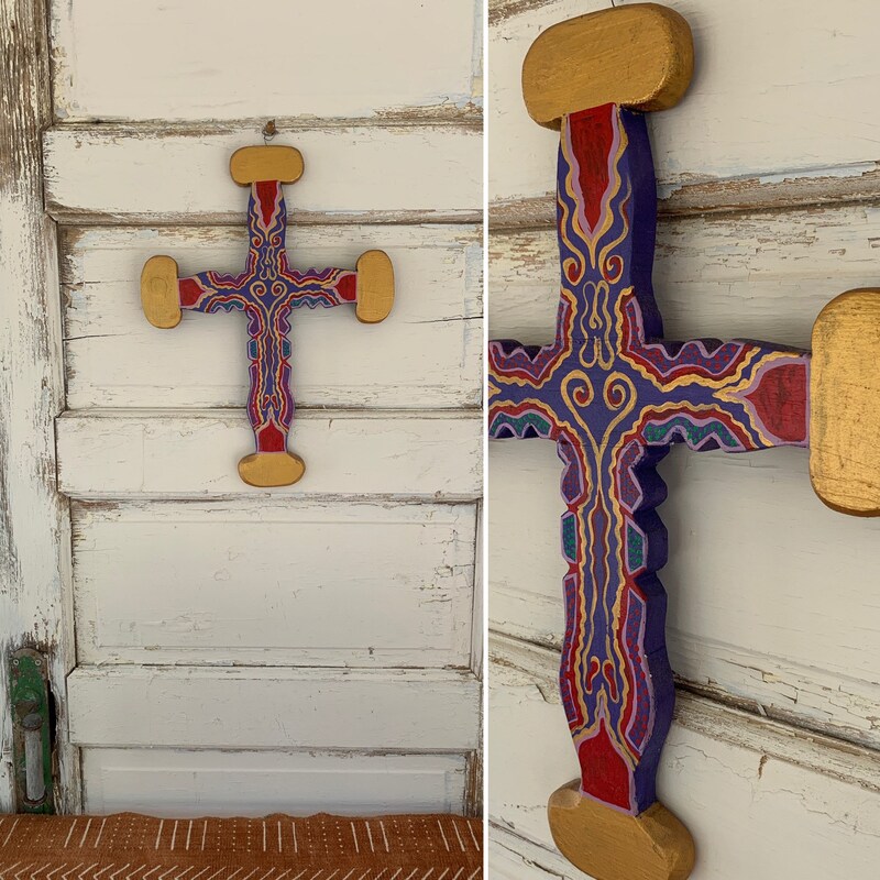 Painted Cross - Etsy