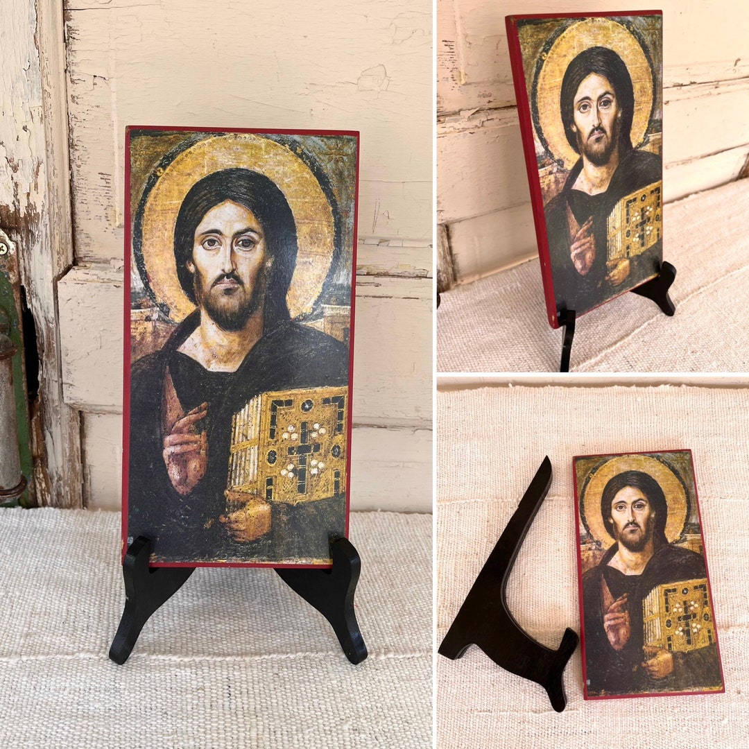 Vintage Tall/large 10 X 5.25 Pressed Wood Religious Byzantine Orthodox ...