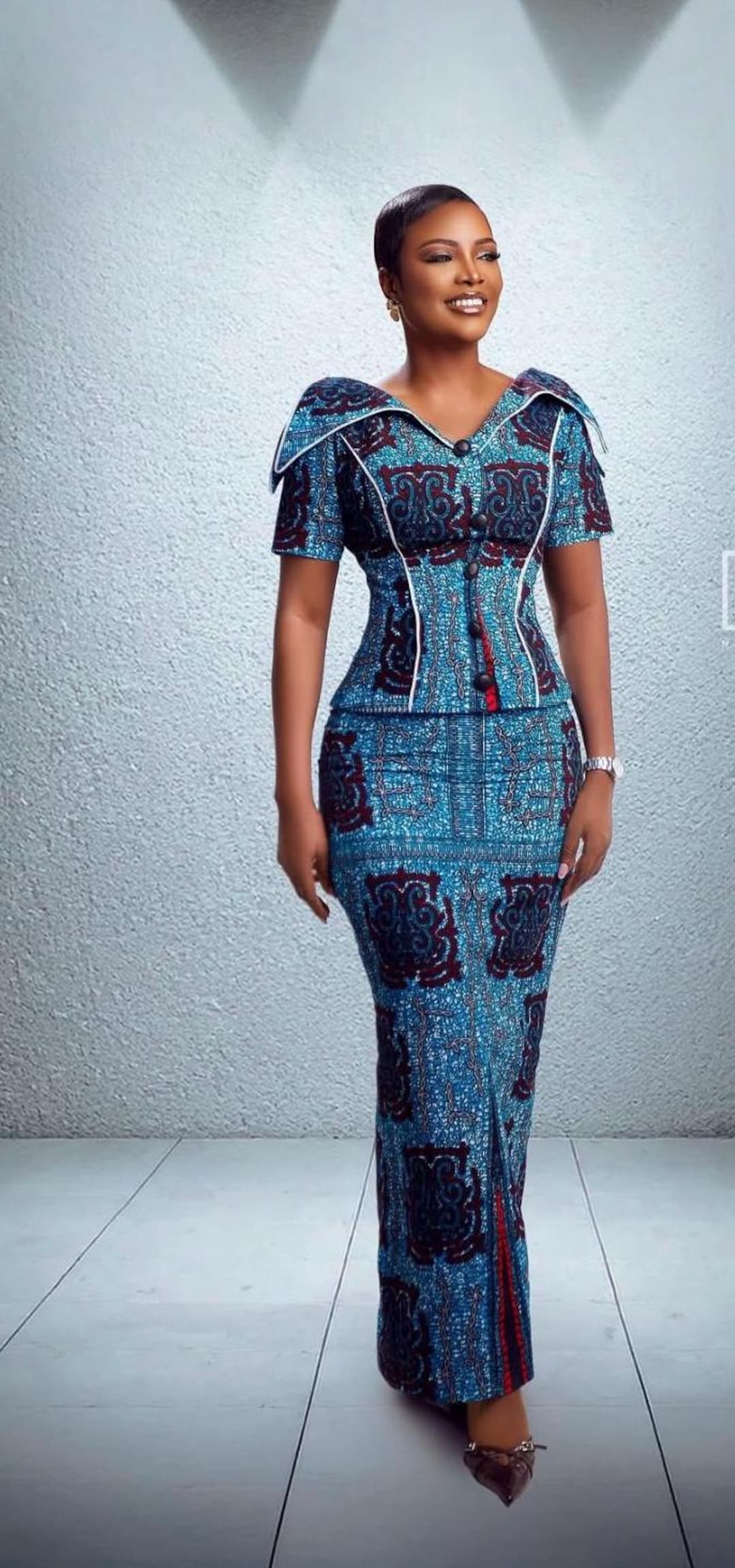African Print Power Dress – Bold, Elegant, and Professional Elegant ...