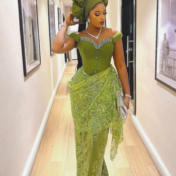 Asoebi Dress and Gele - Etsy UK