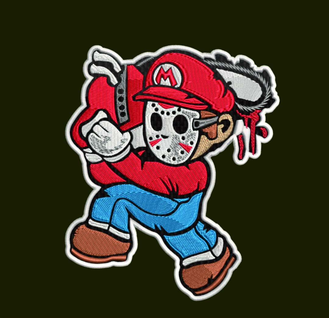 Machine Embroidery Design Super Mario Jason Voorhees - Etsy