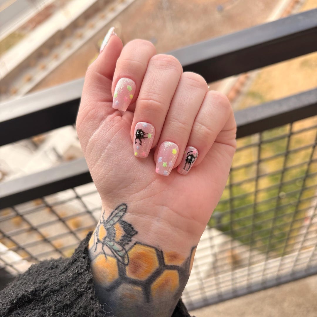 Custom Press on Nails Soot Sprites - Etsy