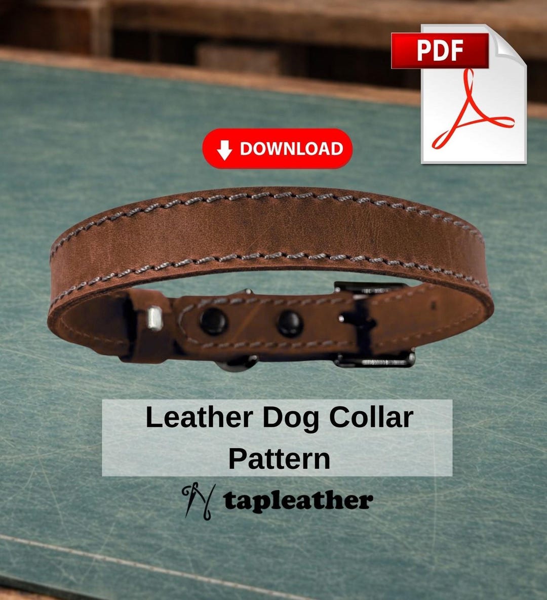 Leather Dog Collar Pattern, Sizes XS-XL, DIY Leathercraft (pdf Download ...
