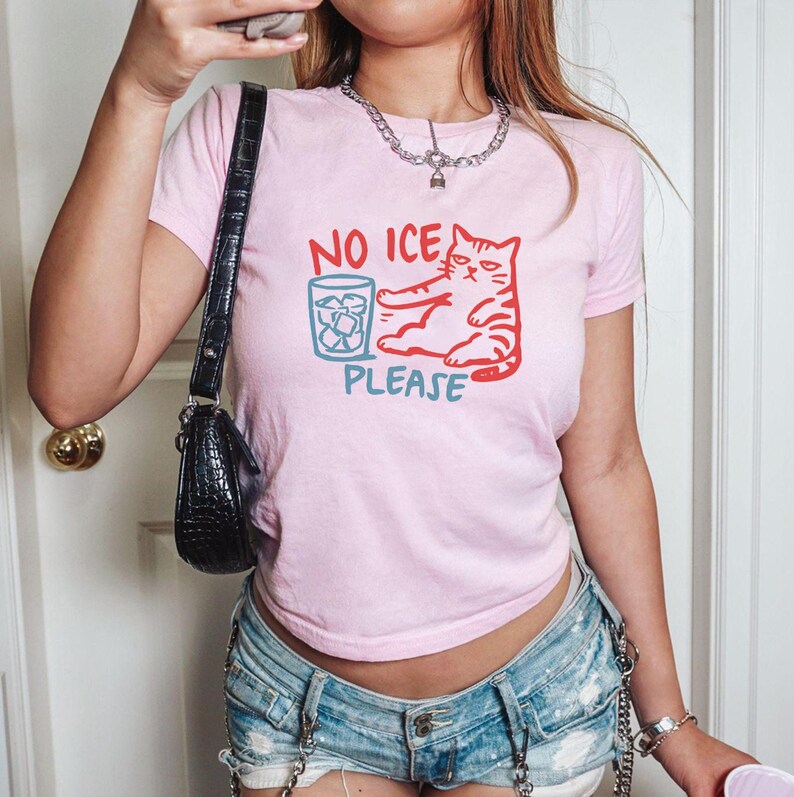 No Ice Please Cat Baby Tee, Abolish ICE T-shirt, Sarcastic Cat Meme ...