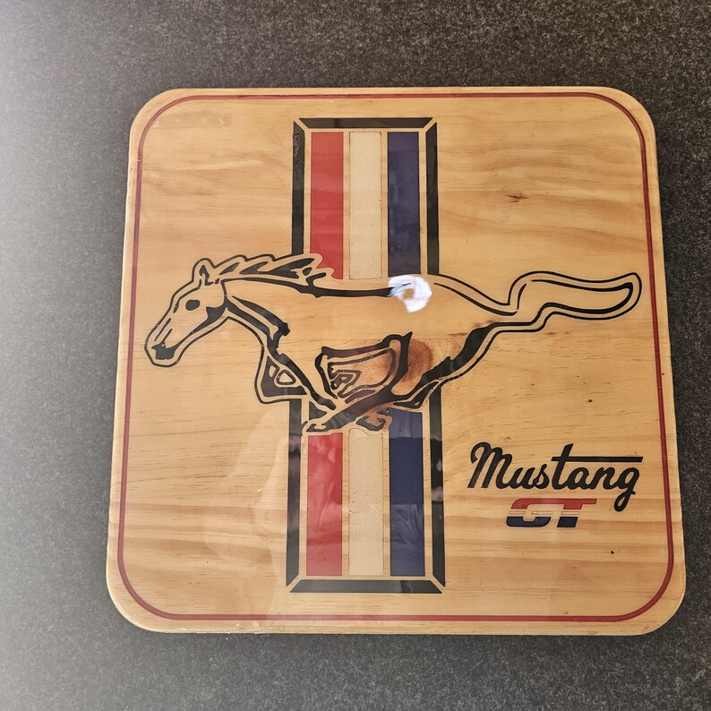 Ford Mustang GT Logo Wall Plaque - Wood & Resin - Etsy