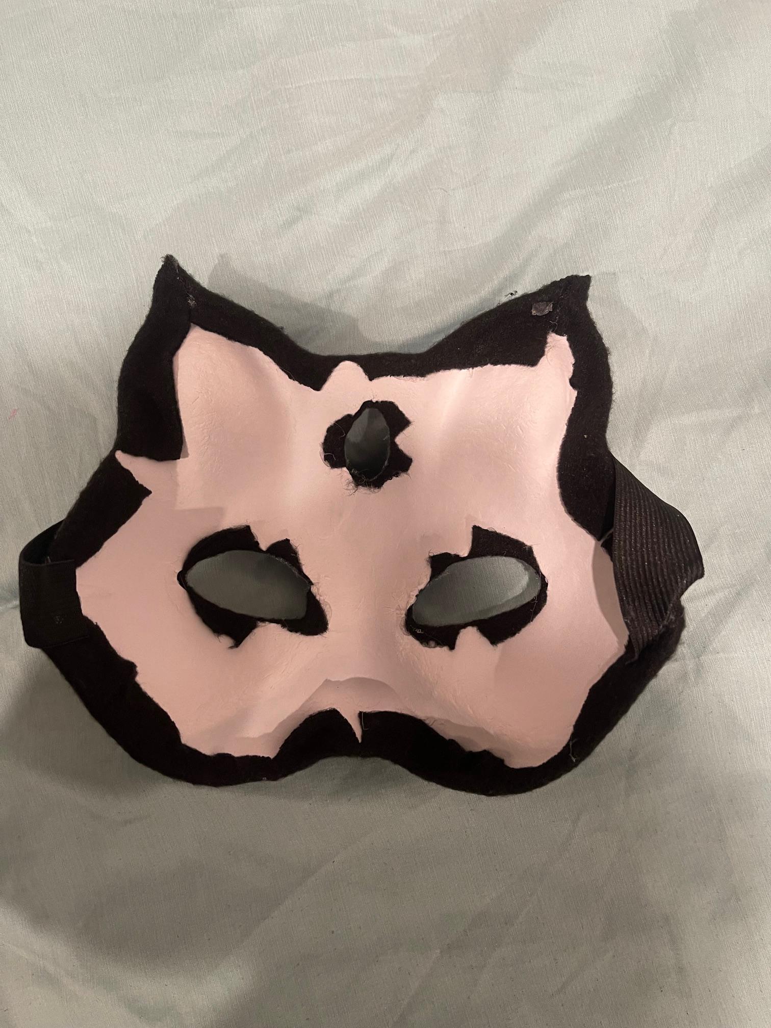 Therian Black Cat Mask With Pointy Ears - Etsy