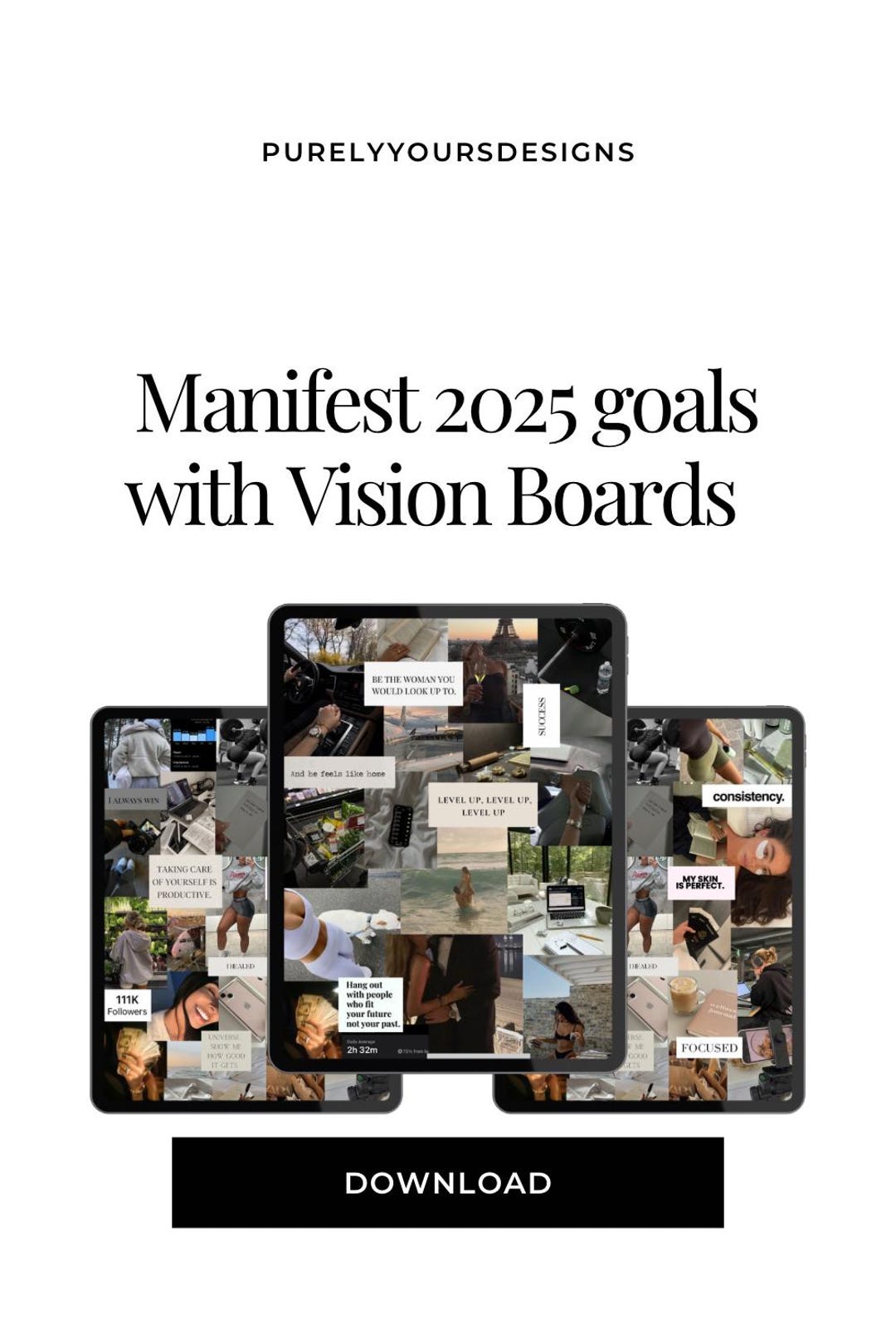 Motivating Vision Board Mind Aspiration Map Future Success 2025 Goals ...