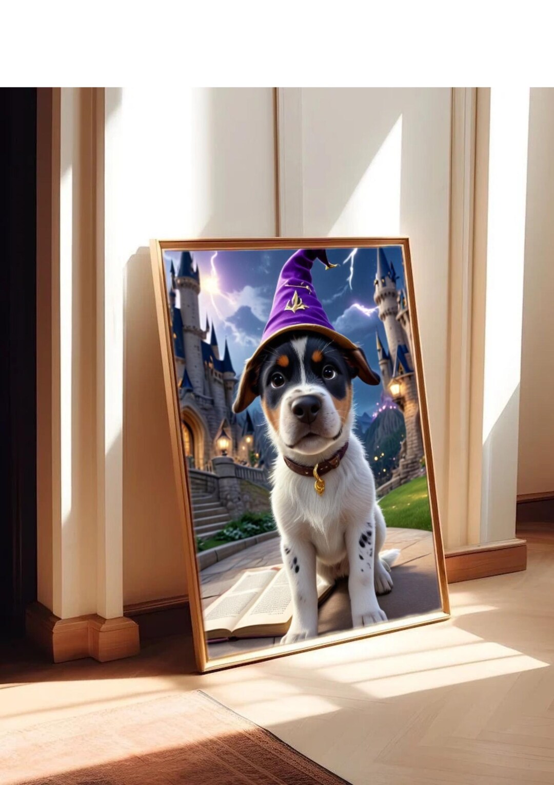 Custom Wizard Dog Portrait: Fantasy Pet Art Print (digital Painting) - Etsy