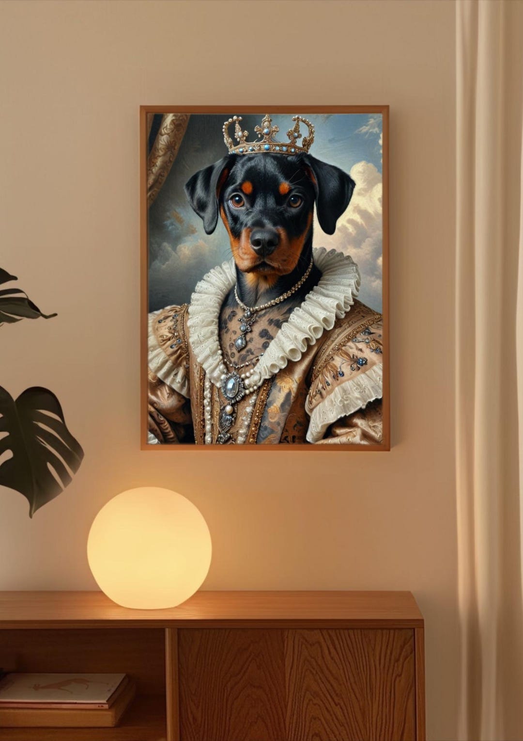 Custom Queen or King Pet Portrait Royal Dog Digital Art From Photo ...