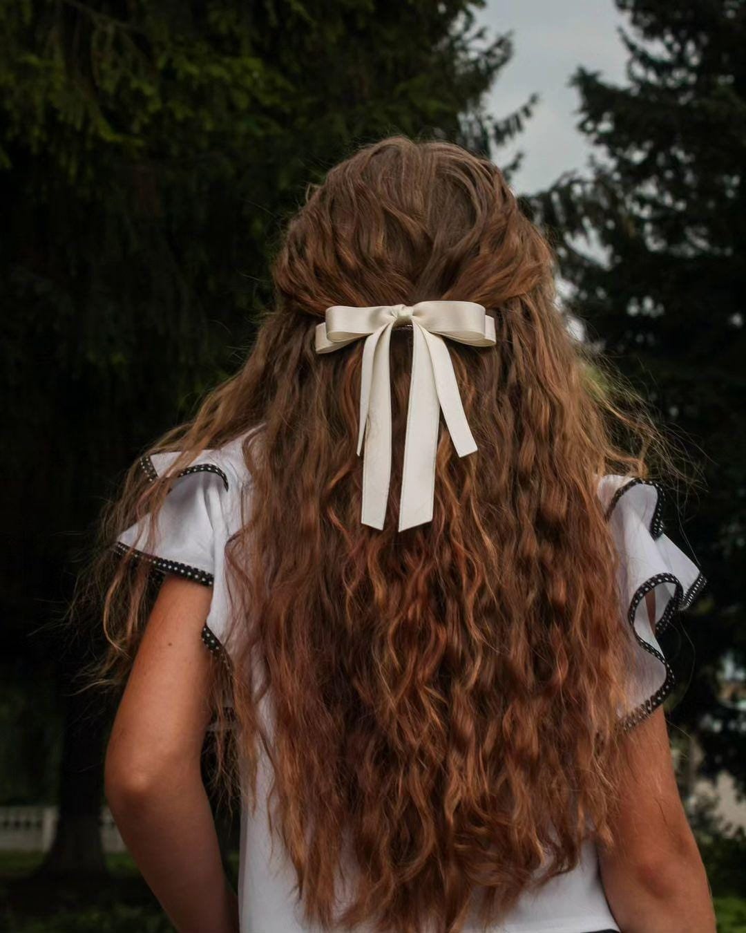 Ivory Silk Bridal Bow Veil Bridal Hair Bow Alternative Bridal Veil ...