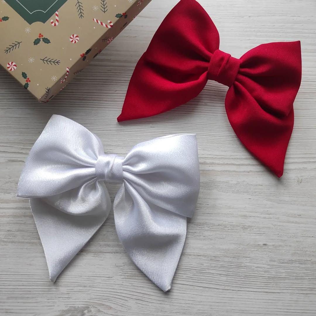 White Hair Bow Hen Bridal Shower Bow Veil Hair Accessories Hen Party ...