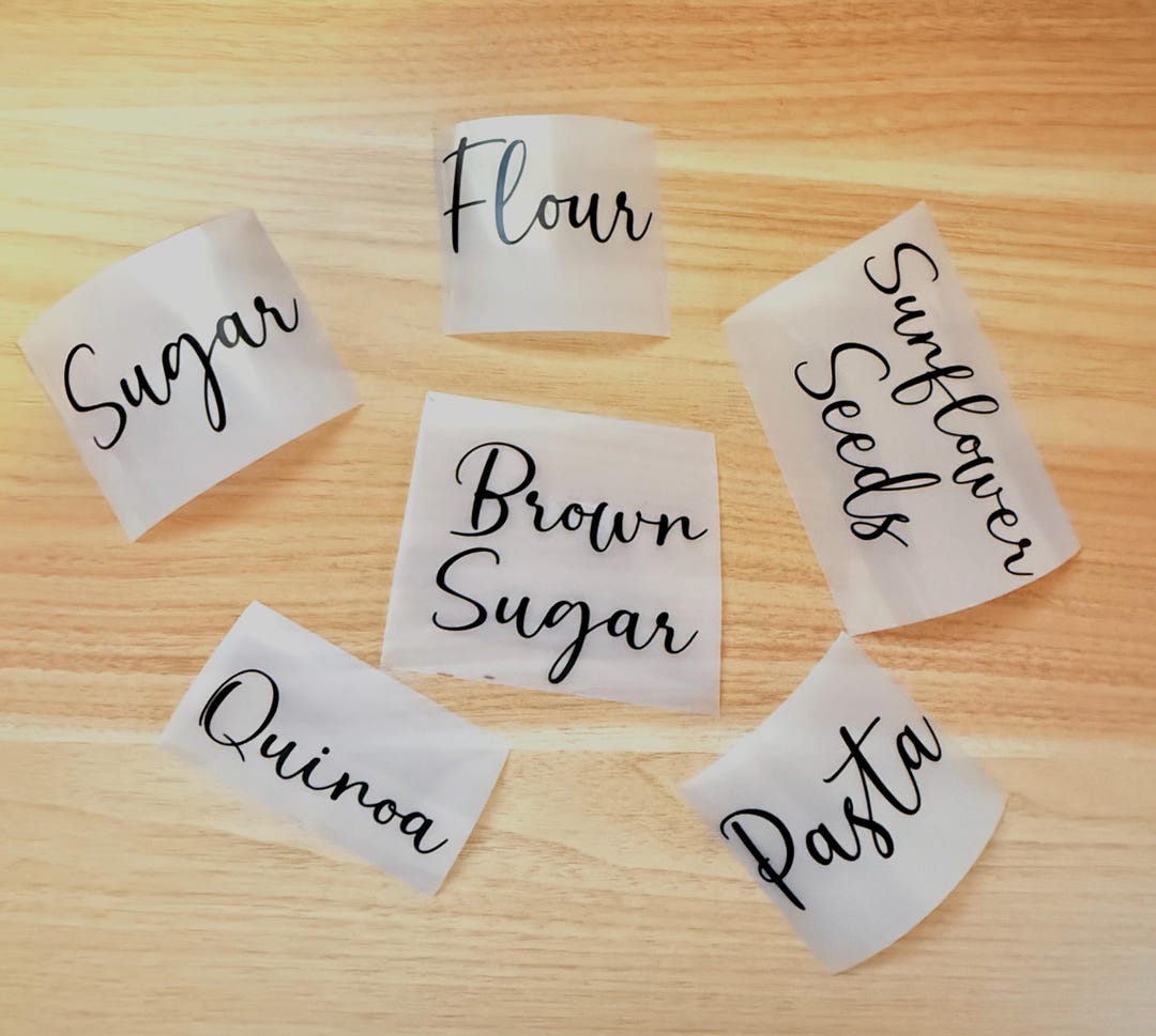 Personalized Food Storage Labels, Custom Pantry Decals, Pantry ...