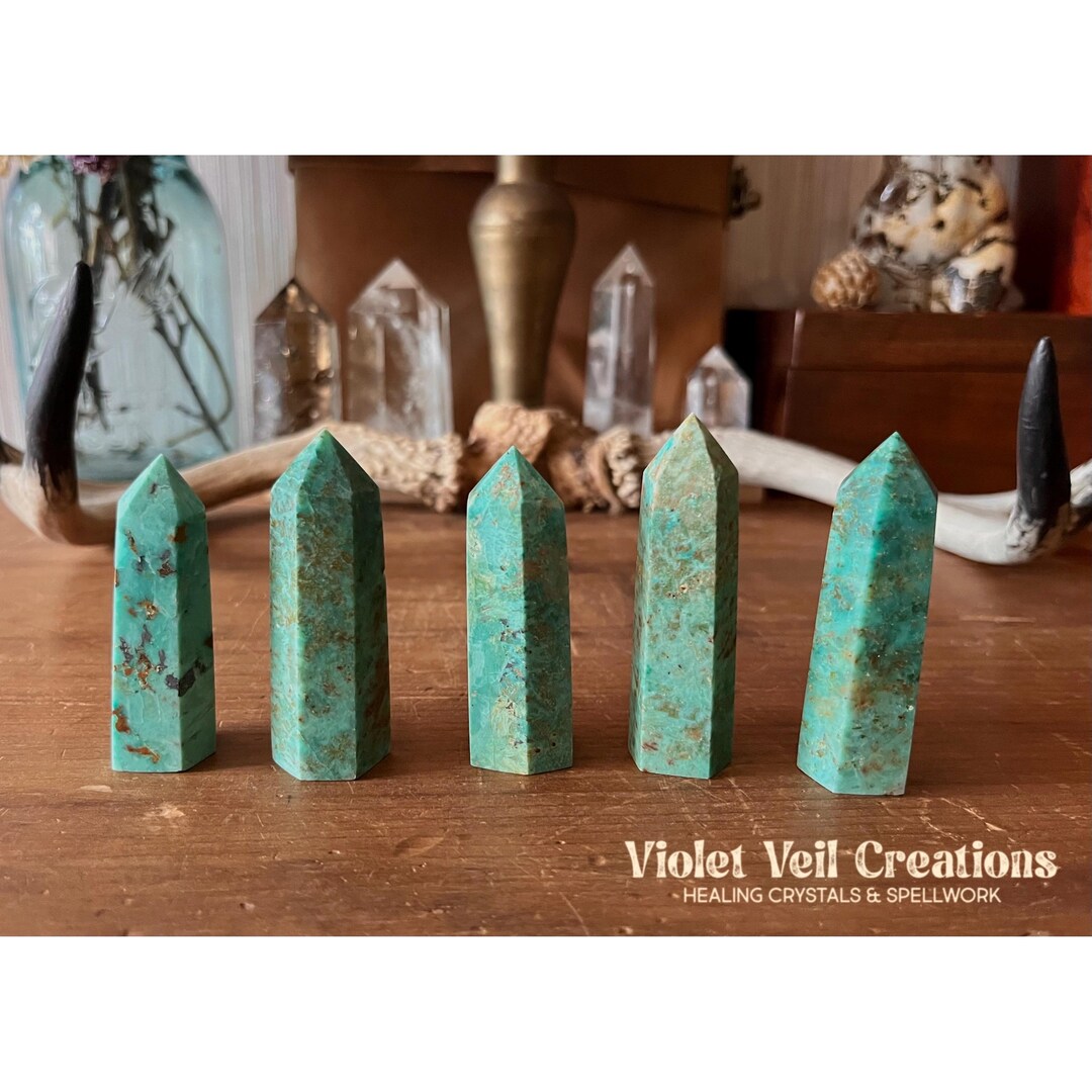American Turquoise Tower | Choose Your Crystal Point | Grounding ...
