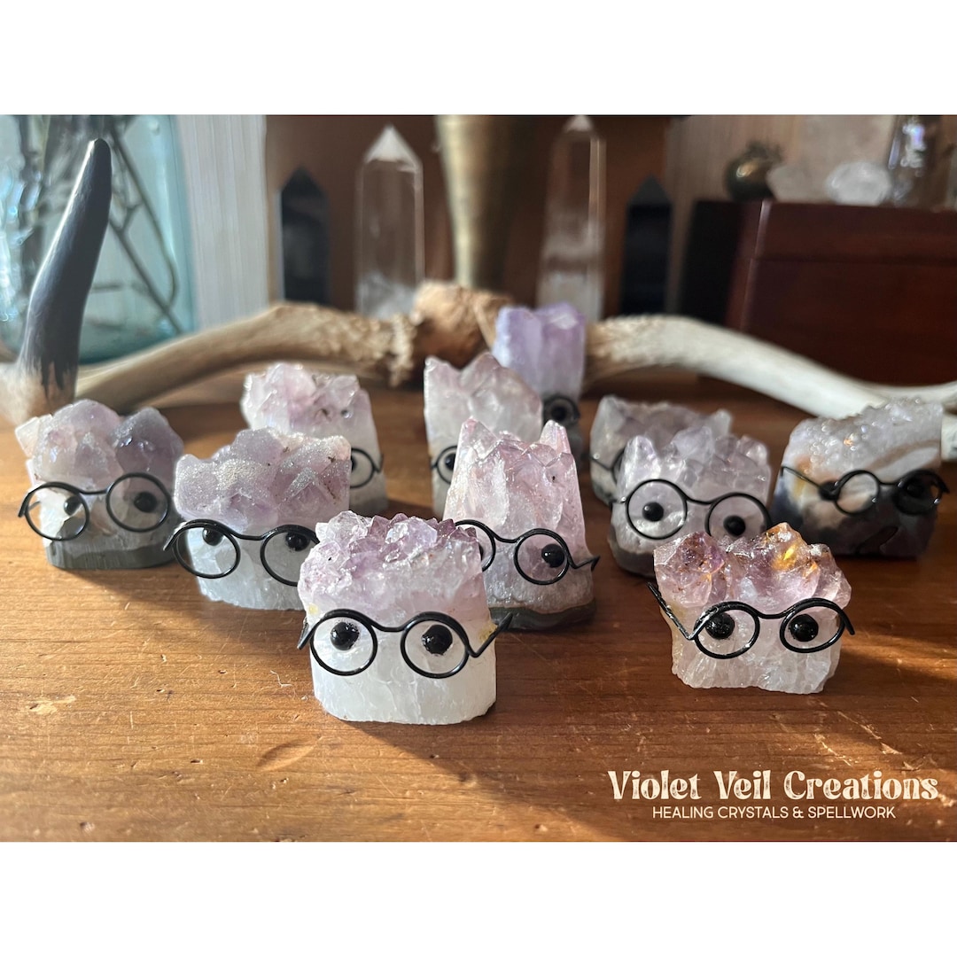 Raw Amethyst Crystal Buddy | Rock Pets | Natural Crystals - Etsy