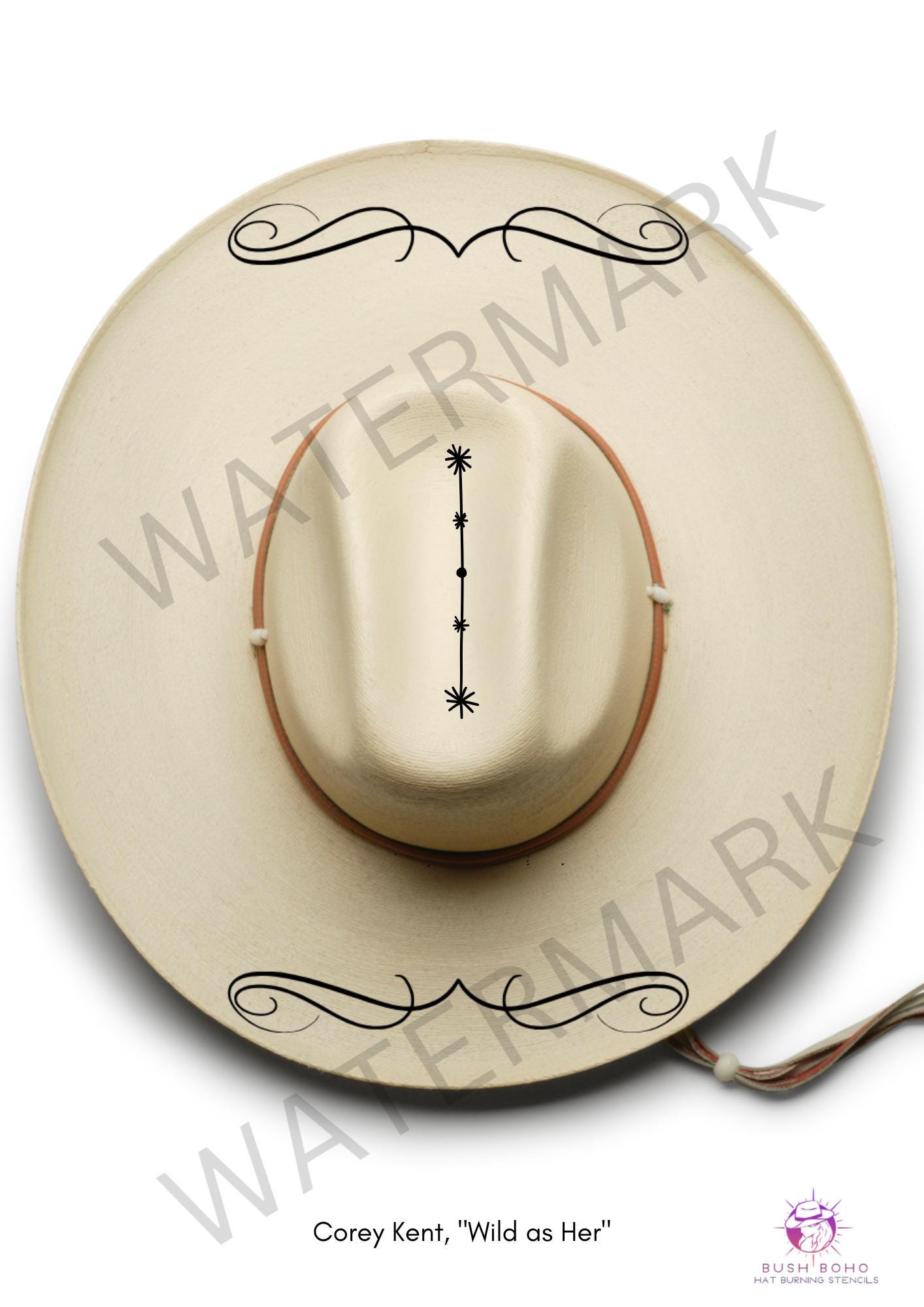 COWGIRL SPIRIT Hat Burning Design, Hat Pyrography, Traceable Digital ...