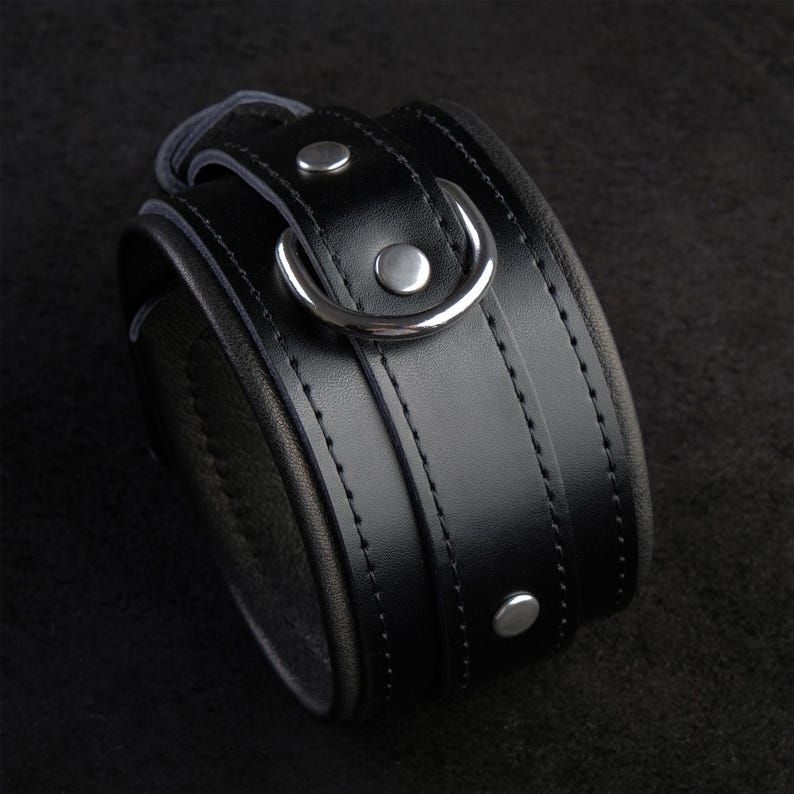 Lockable Bondage Cuffs Set, BDSM Bondage With Locks, Leather Bondage ...