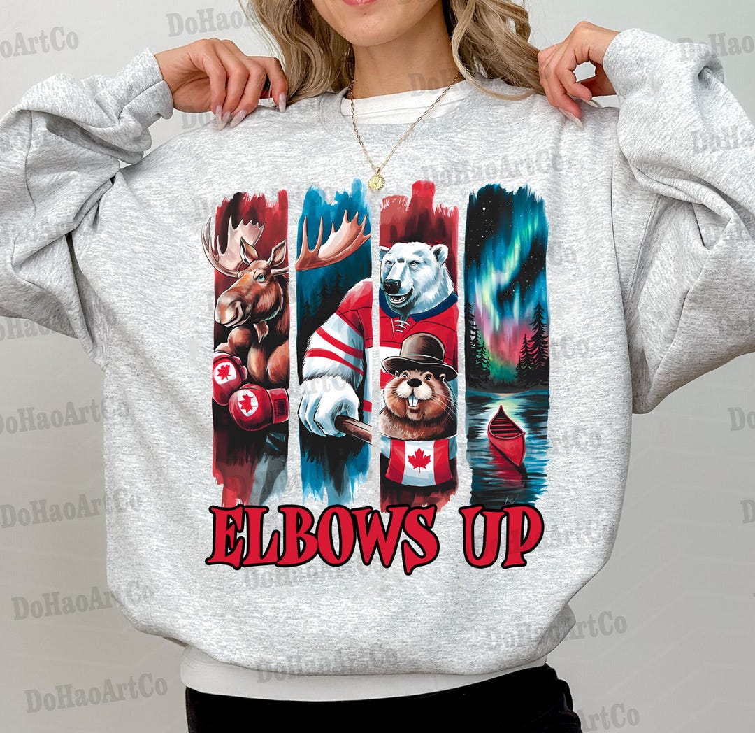 Elbows up Canadian Shirt Png, Elbows up Shirt Png, Hockey Culture Png ...