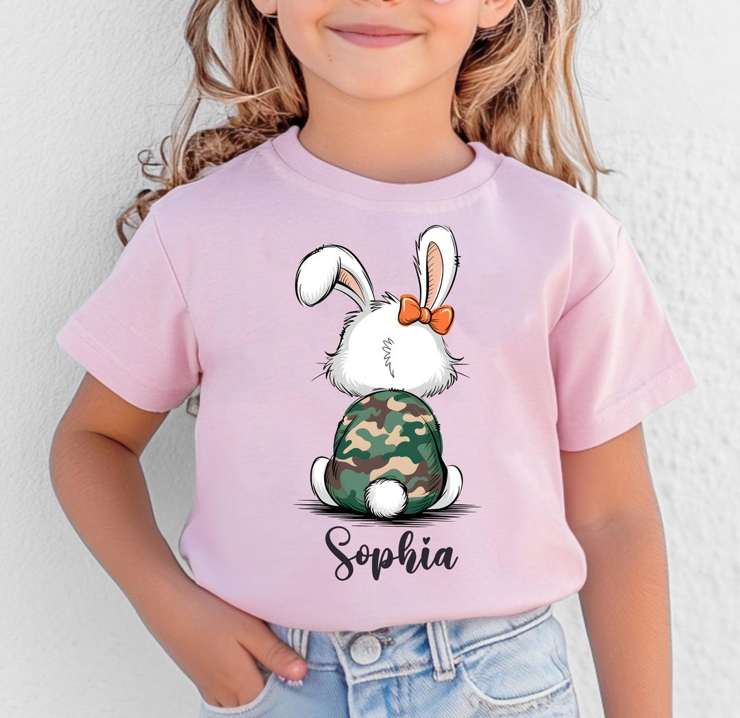 Boy Girl Easter Camo Png, Boy Bunny With Cap Png, Egg Hunter Png, Kids ...
