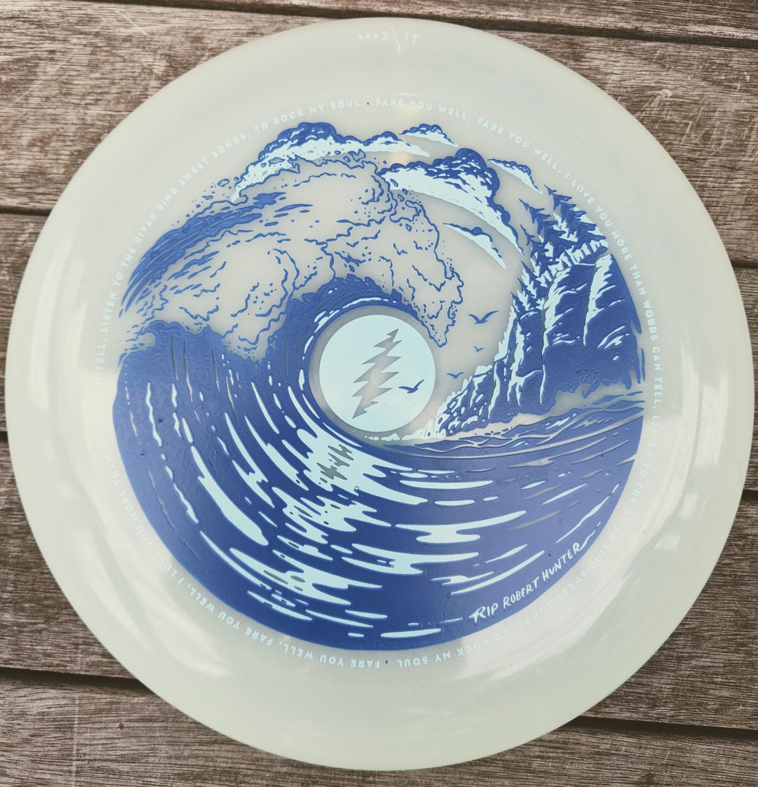 BROKEDOWN RIP Robert Hunter Poster Art FRISBEE 175gm Glow / Grateful ...