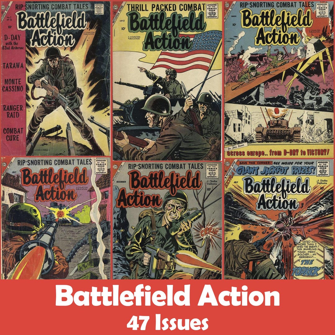 Battlefield Action Comics Collection, 47 Issues CBR - Digital Download ...