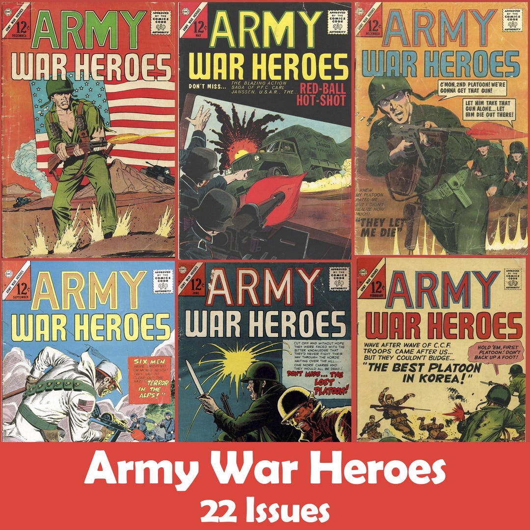 Army War Heroes Comics Collection, 22 Issues CBR - Digital Download - Etsy