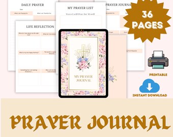Bible Study Guide | Printable Prayer Journal & Gratitude Journal ...