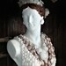 Seashell Encrusted Bust Statue Sea Shell Covered Woman Lady Mermaid ...