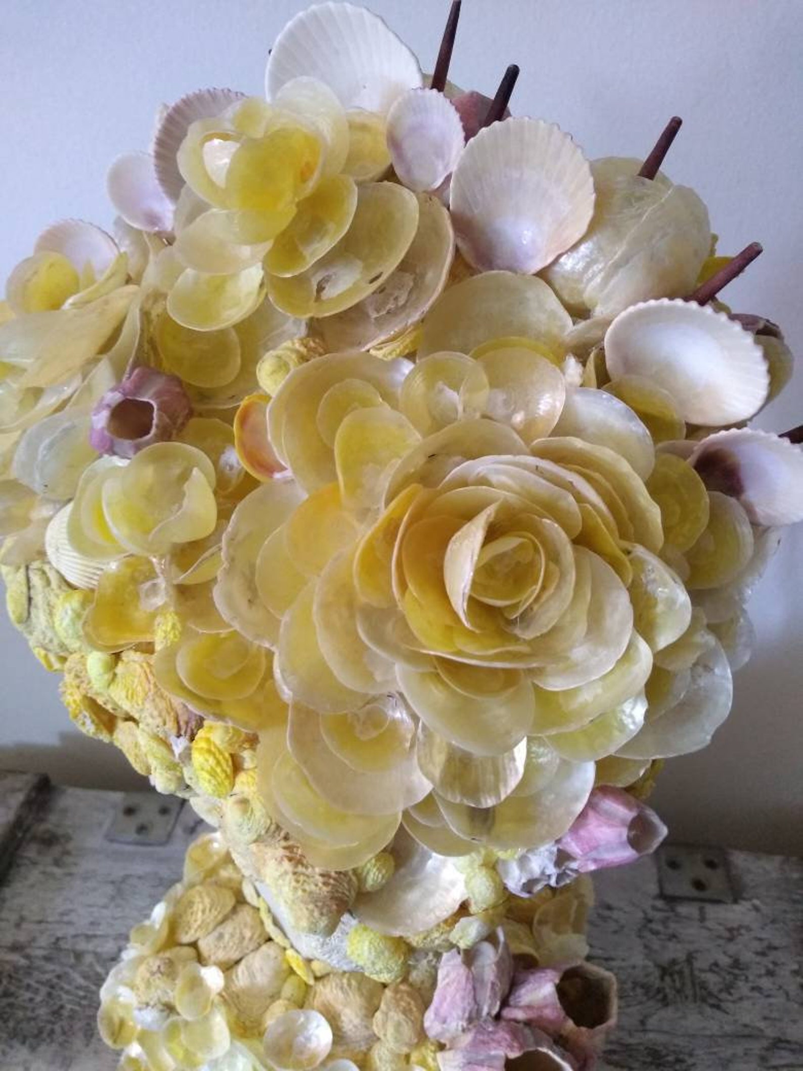 Seashell Encrusted Bust Statue Sea Shell Covered Woman Lady Mermaid ...