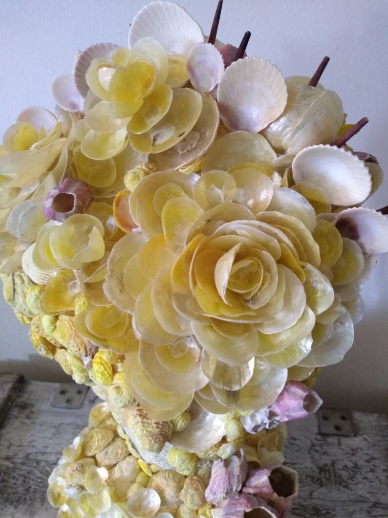 Seashell Encrusted Bust Statue Sea Shell Covered Woman Lady Mermaid ...