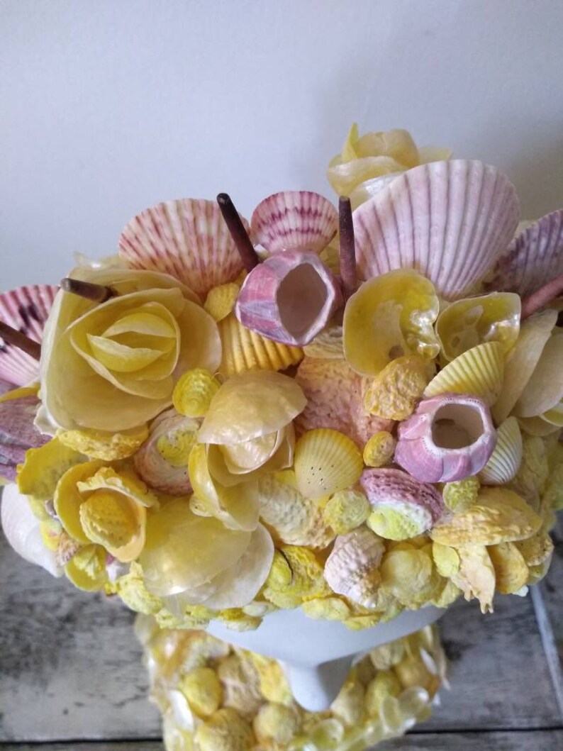 Seashell Encrusted Bust Statue Sea Shell Covered Woman Lady Mermaid ...