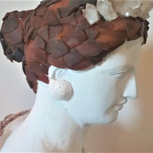 Seashell Encrusted Bust Statue Sea Shell Covered Woman Lady Mermaid ...