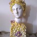 Seashell Encrusted Bust Statue Sea Shell Covered Woman Lady Mermaid ...