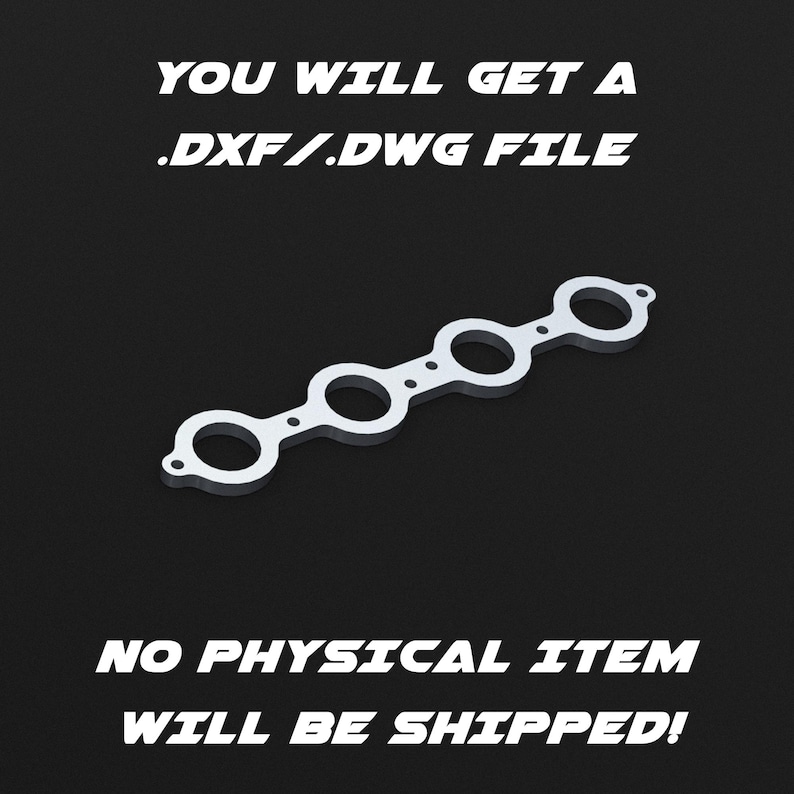 GM LS1/LS2/LS3/LS6/LS9 Engine Exhaust Flange .dxf/.dwg Digital File for ...