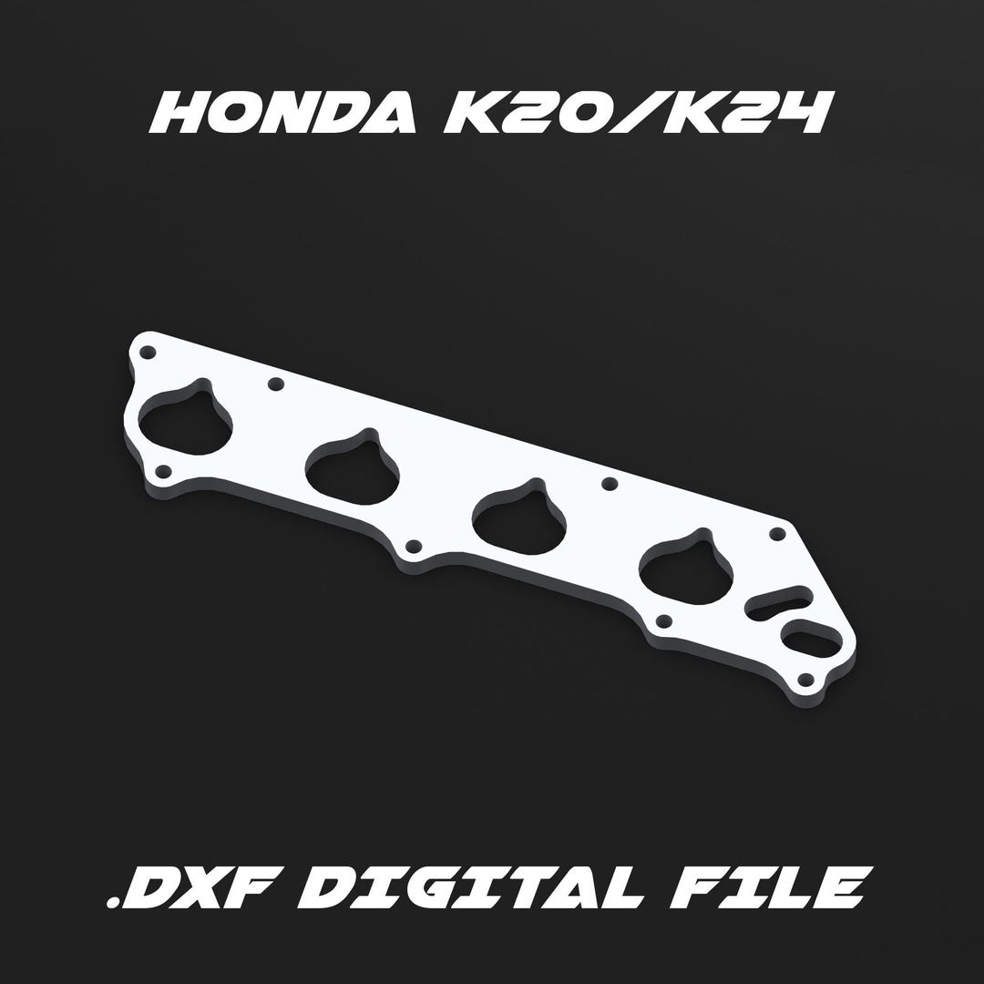 Honda K20/K24 Engine Intake Flange .dxf Digital File for Laser Cutting ...