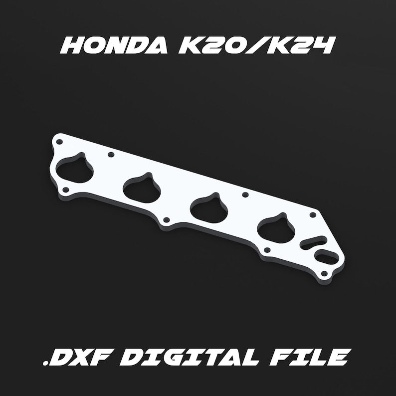 Honda K20/K24 Engine Intake Flange .dxf Digital File for Laser Cutting ...