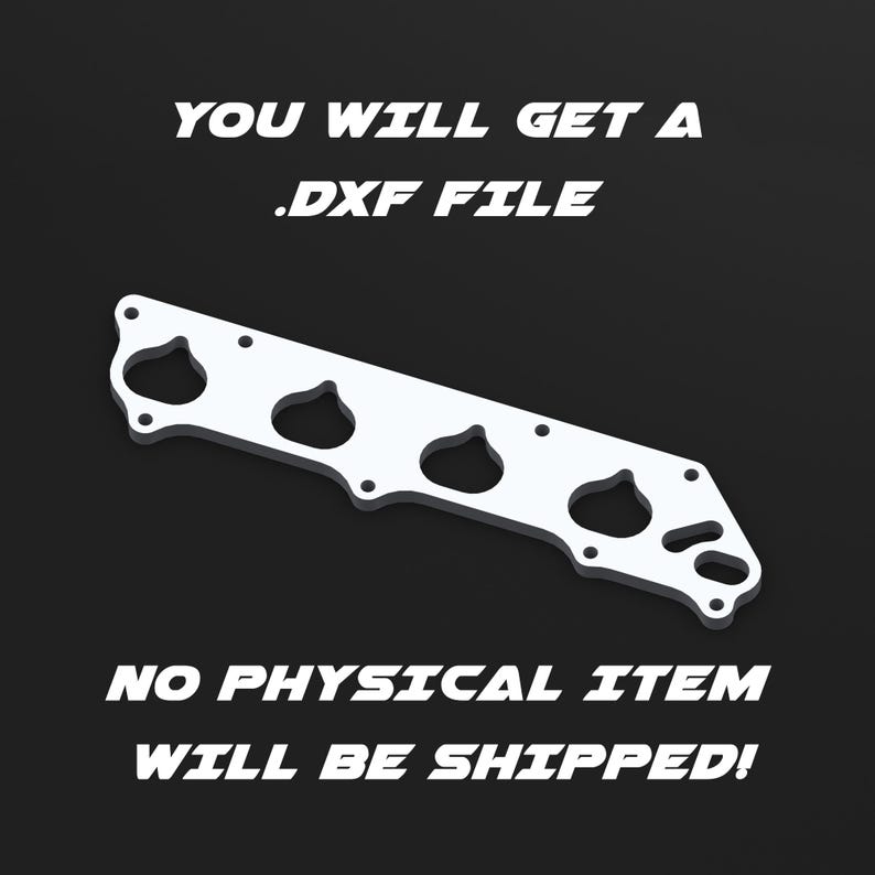 Honda K20/K24 Engine Intake Flange .dxf Digital File for Laser Cutting ...