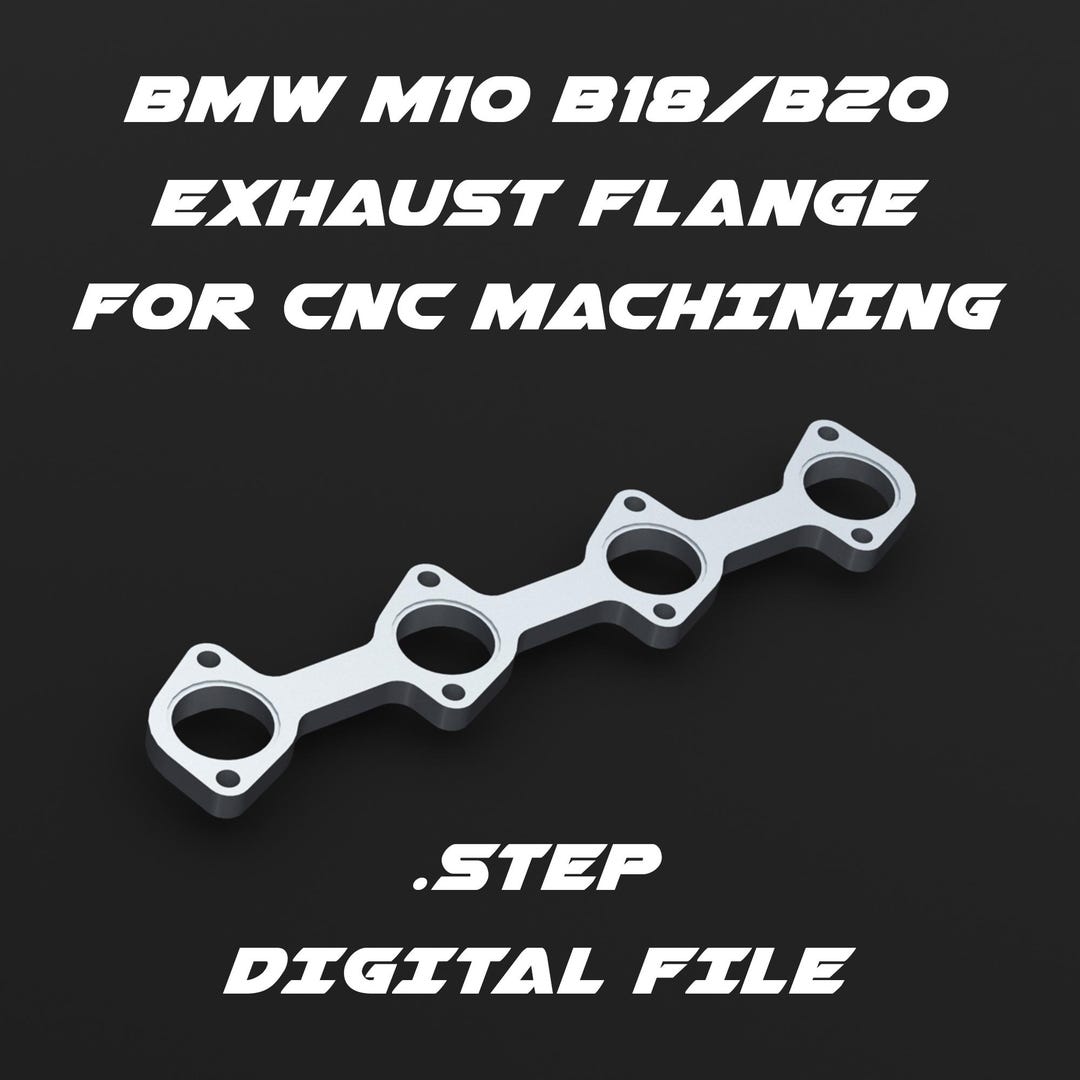 BMW M10 B18/B20 Engine Exhaust Flange .step Digital CAD File for CNC ...