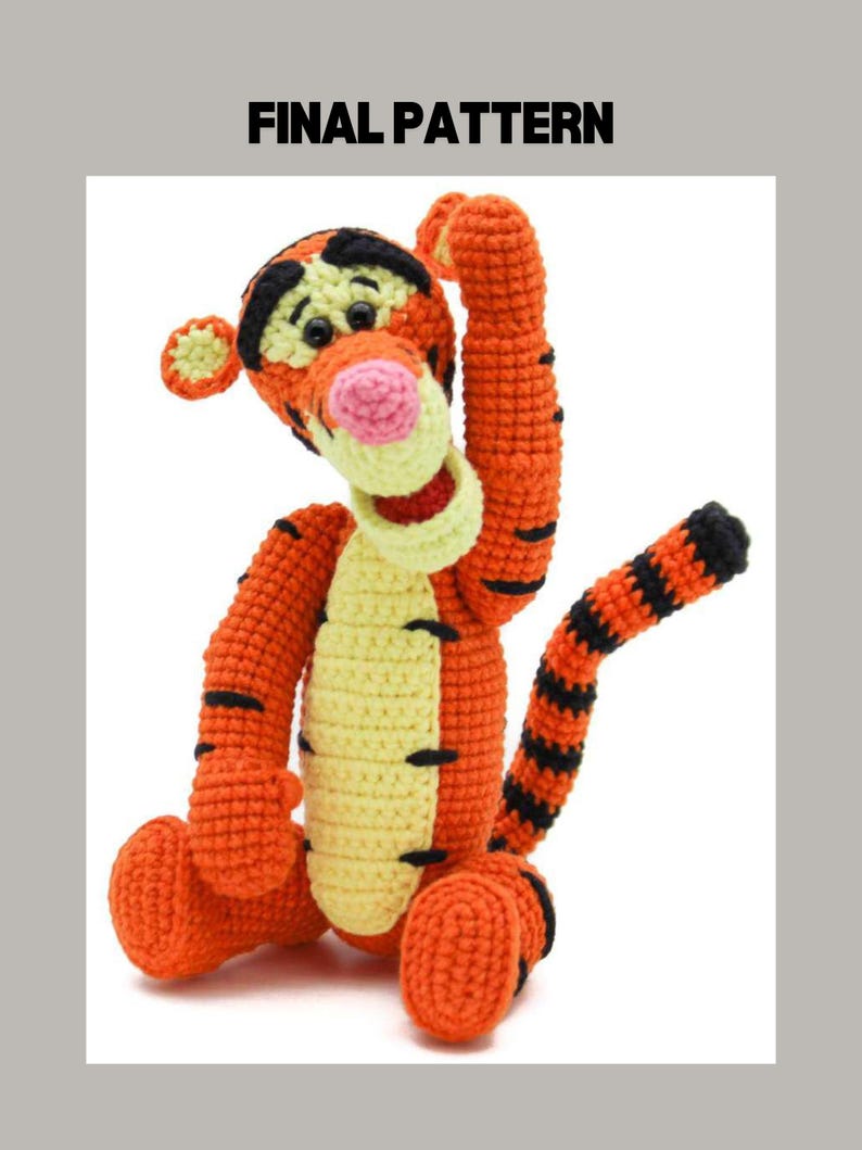 Winnie the Pooh Tigger Crochet Pattern PDF – Amigurumi Digital Pattern ...