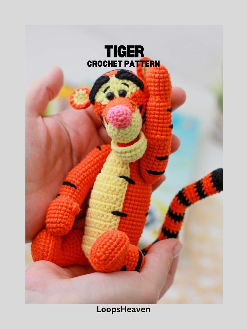 Winnie the Pooh Tigger Crochet Pattern PDF – Amigurumi Digital Pattern ...