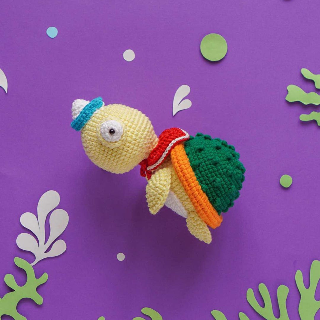 Captain Turtle Crochet Pattern | Turtle Pattern | Turtle Amigurumi ...