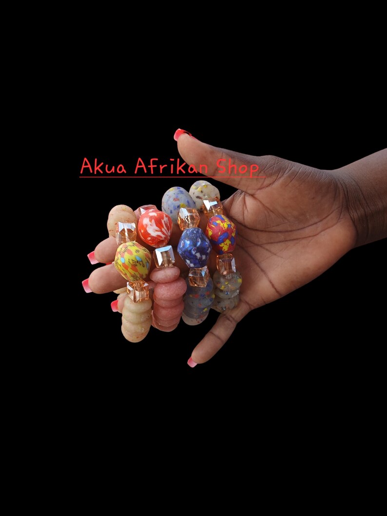 African Bead Bracelet Traditional Cultural Beads Ghana Made Jewelry - Etsy