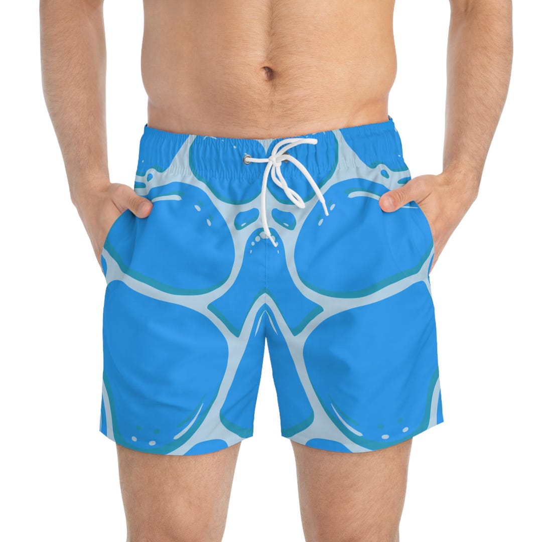Ocean Wave Swim Trunks Fun Beachwear for Summer, Tropical Pool Party ...